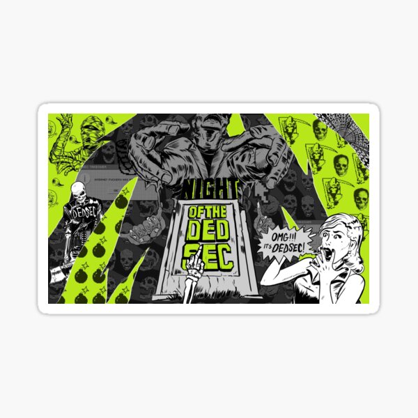 "Night Of The DedSec" Sticker for Sale by Atomicidx | Redbubble