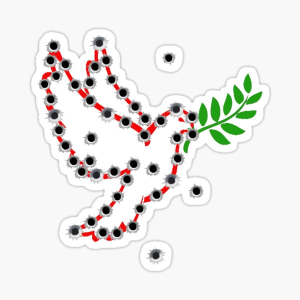 "Bullet dove" Sticker by AnsegArt | Redbubble