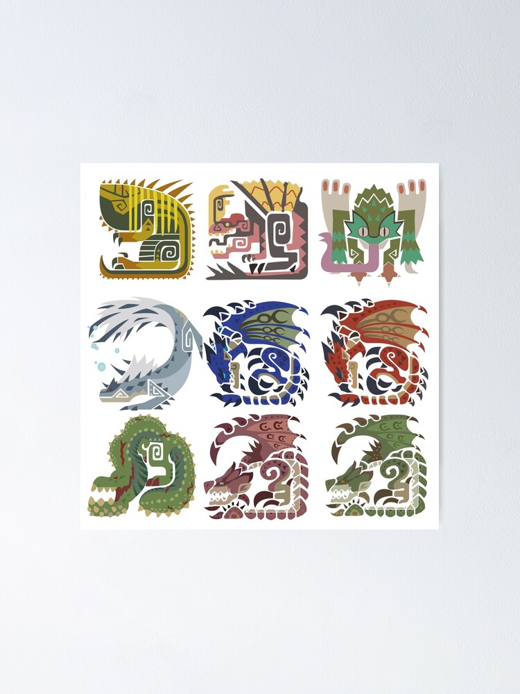 "MHW Set One" Poster for Sale by SourDrop | Redbubble