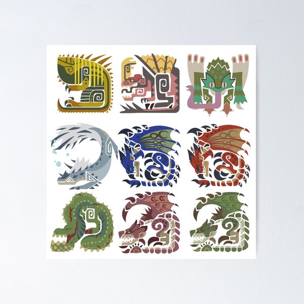 "MHW Set One" Poster for Sale by SourDrop | Redbubble