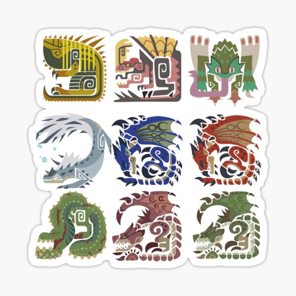 "MHW Set One" Sticker for Sale by SourDrop | Redbubble