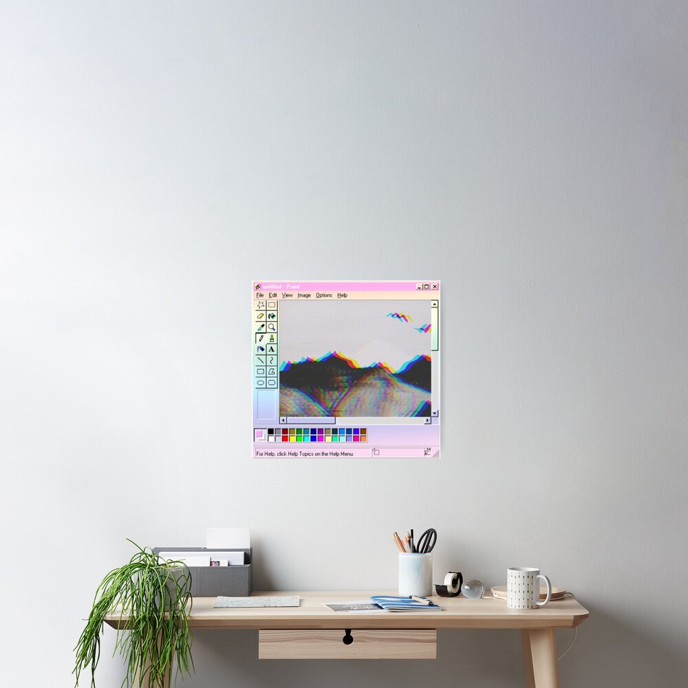 "Windows 98 Paint Aesthetic" Poster for Sale by Groovy-Art | Redbubble