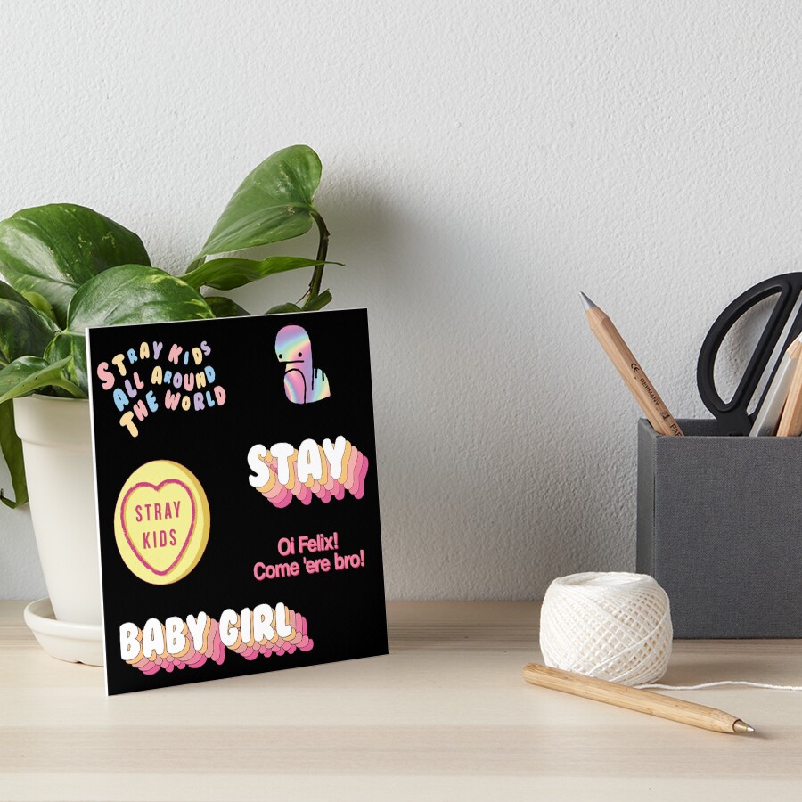 "STICKER PACK - Stray Kids SKZ Quotes Funny Cute Collage" Art Board ...