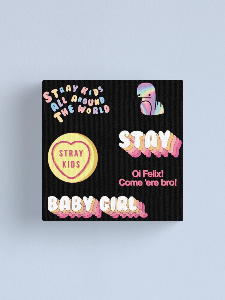 "STICKER PACK - Stray Kids SKZ Quotes Funny Cute Collage" Canvas Print ...