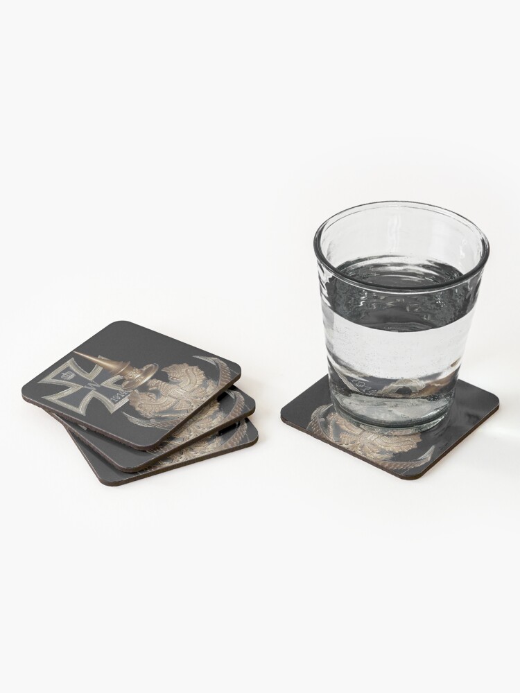 "German WWI Icons.. 1914 Iron Cross and Helmet" Coasters (Set of 4) by ...