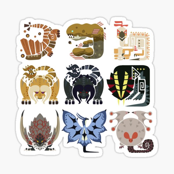 "MHW Set Two" Sticker for Sale by SourDrop | Redbubble