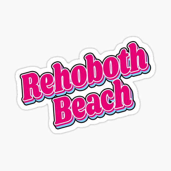 "Rehoboth Beach Delaware (Nostalgic Vintage Retro Logo)" Sticker for ...