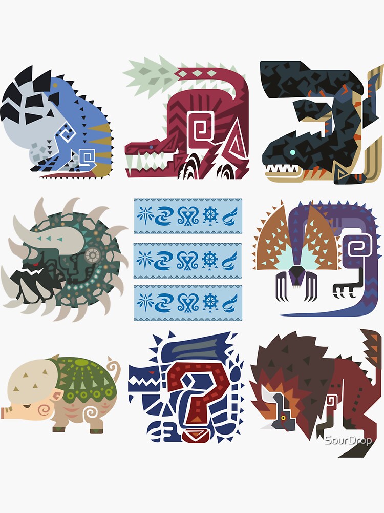 "MHW Set Three" Sticker by SourDrop | Redbubble
