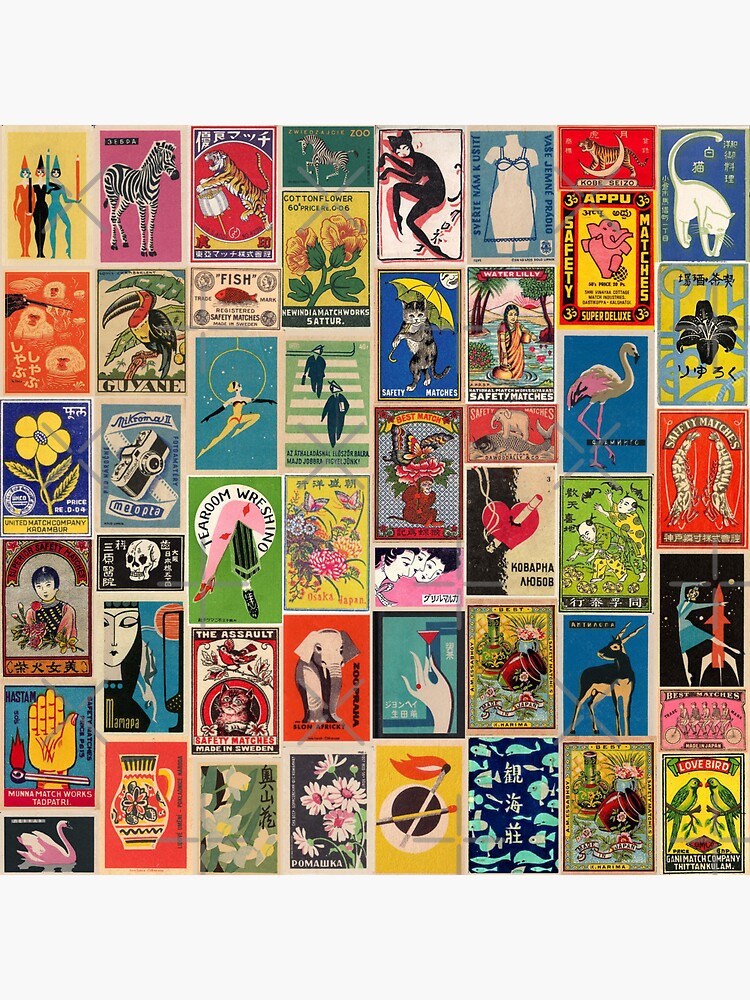 "Zadro (Vintage Matchbox Wallpaper)" Sticker for Sale by the-dinsdale ...