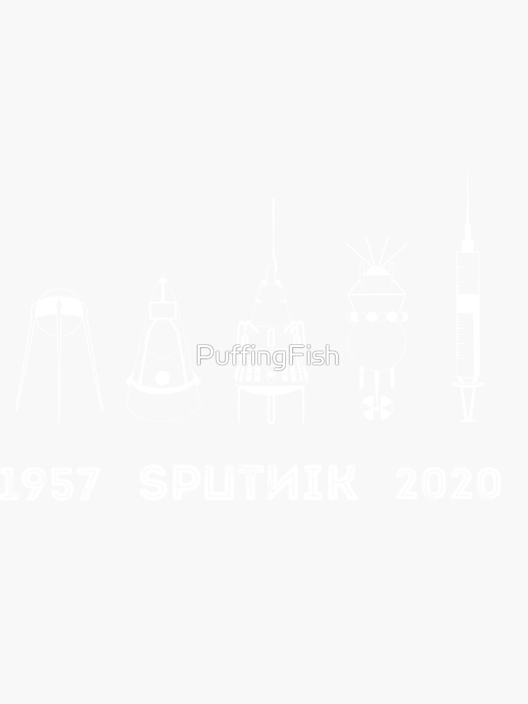 "Sputnik Evolution 1957- 2020" Sticker for Sale by PuffingFish | Redbubble