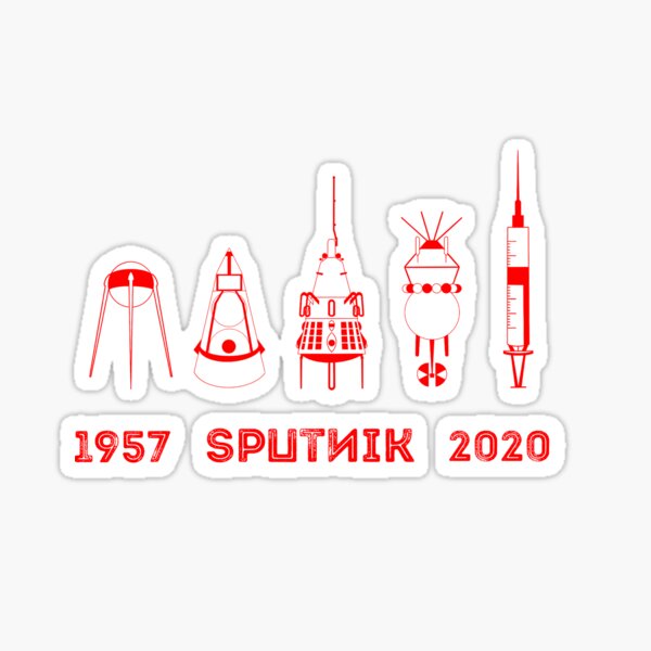 "Sputnik Evolution 1957- 2020" Sticker for Sale by PuffingFish | Redbubble