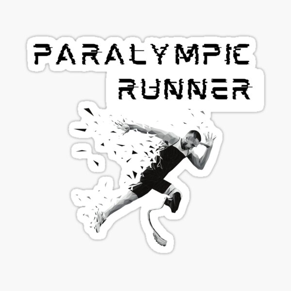 "Paralympic runner athlete sportsman t-shirt design " Sticker by ...
