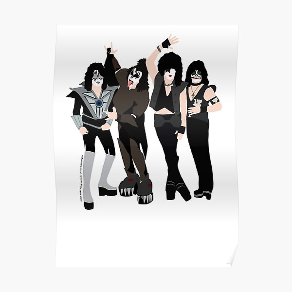 Kiss Fan Art Minimal Vector Style Poster For Sale By Art Fox Redbubble