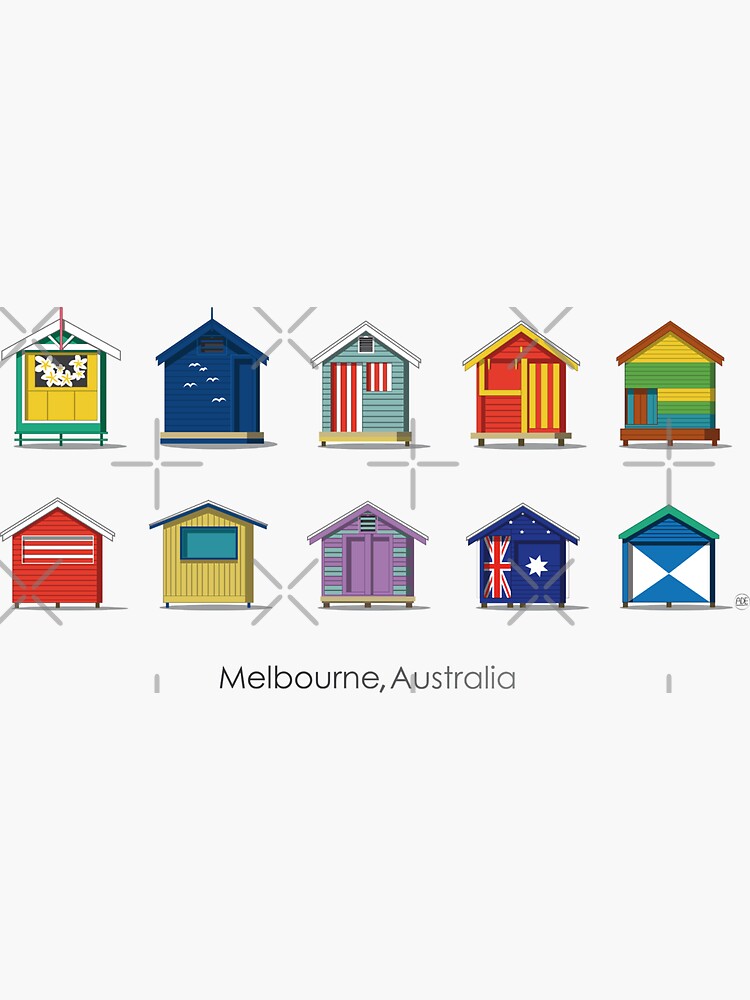 " Melbourne, Australia (pattern)" Sticker for Sale by adeillustrator ...