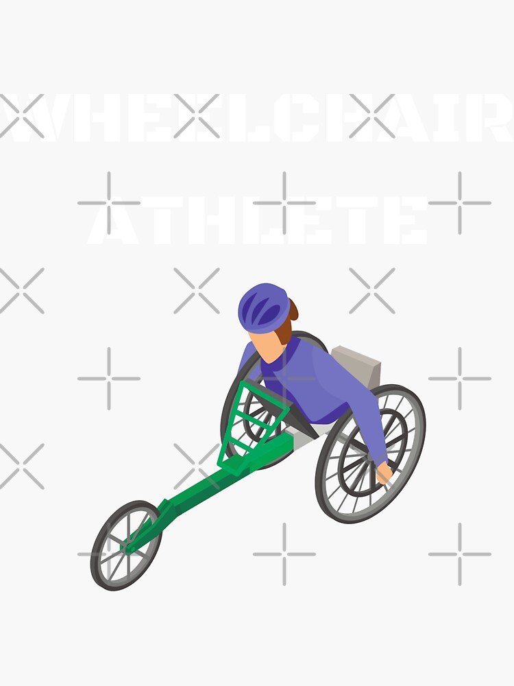"Paralympic wheelchair athlete sportsman t-shirt design " Sticker by ...