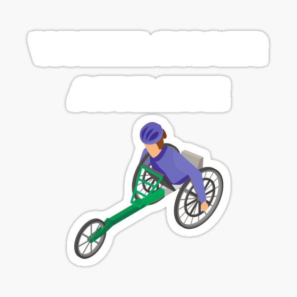 "Paralympic wheelchair athlete sportsman t-shirt design " Sticker by ...