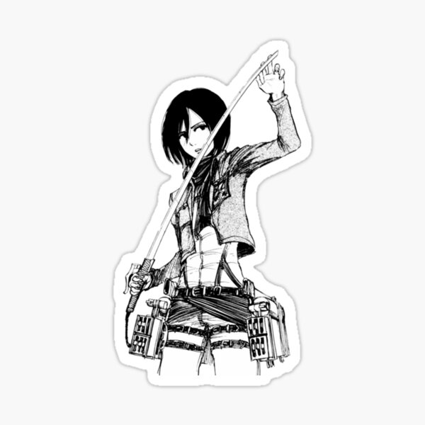"Mikasa Attack On Titan" Sticker by Confinatodore | Redbubble