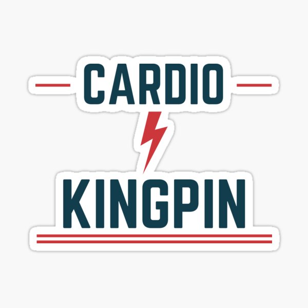 "Cardio Kingpin Gym Hero" Sticker for Sale by KidRonin | Redbubble