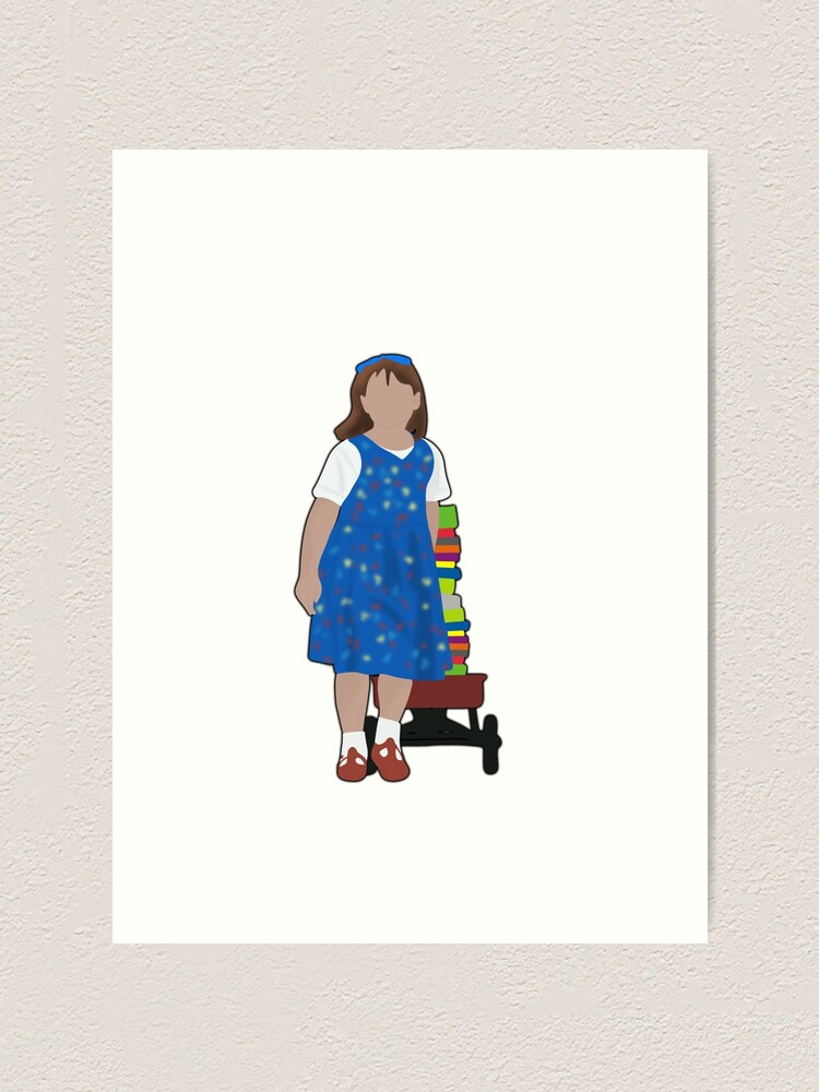 "Matilda Wormwood Wagon with Books" Art Print for Sale by pheebsdrawz ...