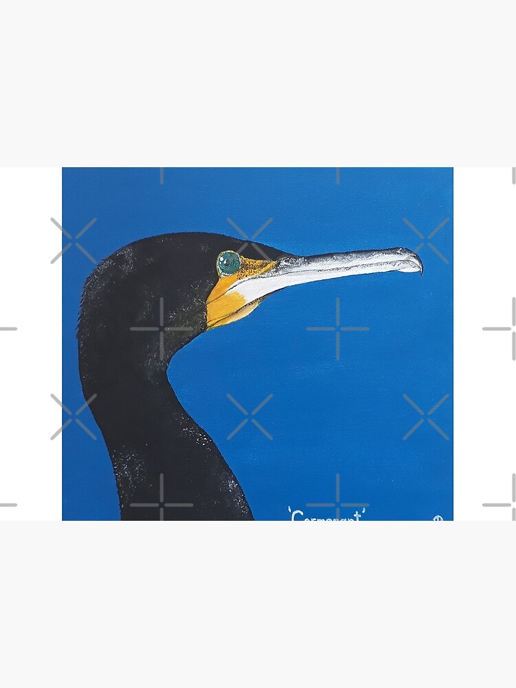 "Cormorant - The Seabird Collection - Original Acrylic Painting" Mask ...