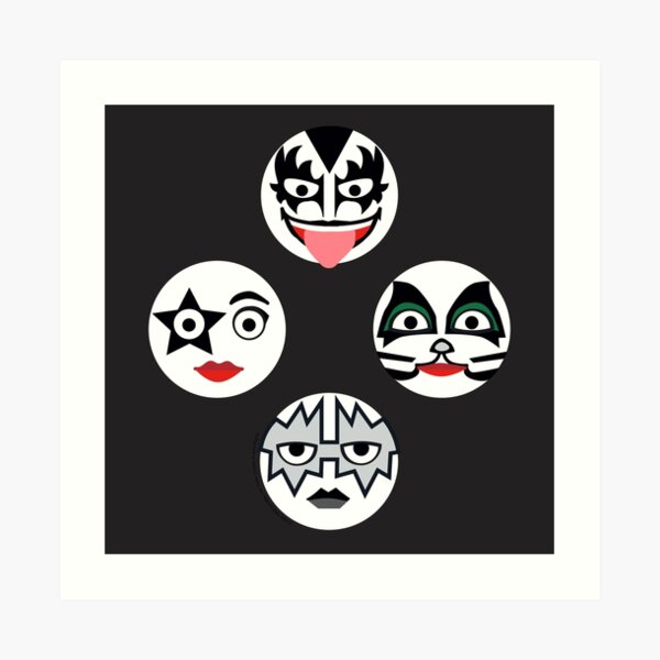 "Kiss Band Fan Art | Vector Face Pattern" Art Print for Sale by art-fox ...