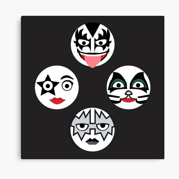 "Kiss Band Fan Art | Vector Face Pattern" Canvas Print for Sale by art ...
