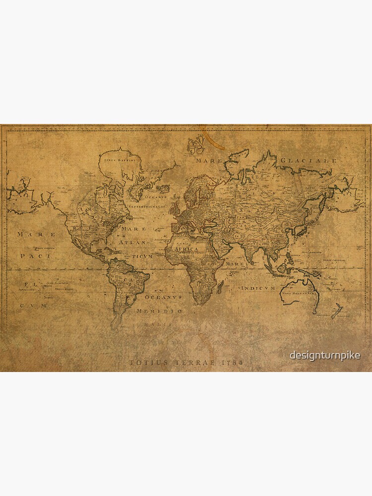 "Map of the World 1784" Poster by designturnpike | Redbubble