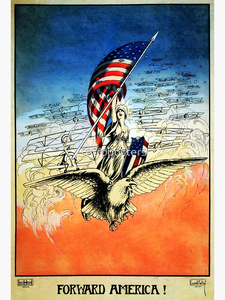 Póster «AMÉRICA DELANTERA! Lady Liberty Propaganda de la Guerra Mundial ...