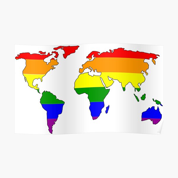 "Pride World Map" Poster by Cucah | Redbubble