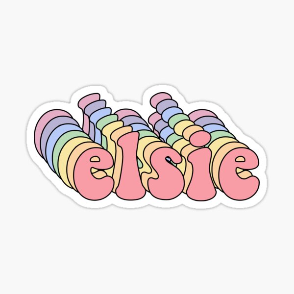 "elsie name sticker" Sticker for Sale by youtubemugs | Redbubble