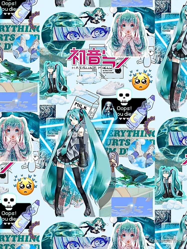 "Miku hatsune college " iPhone Case for Sale by Animewaffles | Redbubble