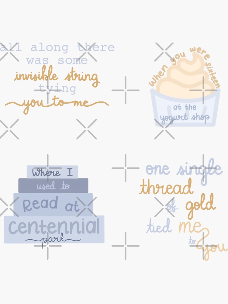 "Invisible String Sticker Pack" Sticker for Sale by mutualletters ...