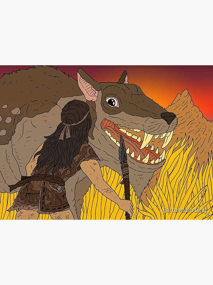 "Entelodont, prehistoric hell pig hunting. " Art Board Print for Sale ...