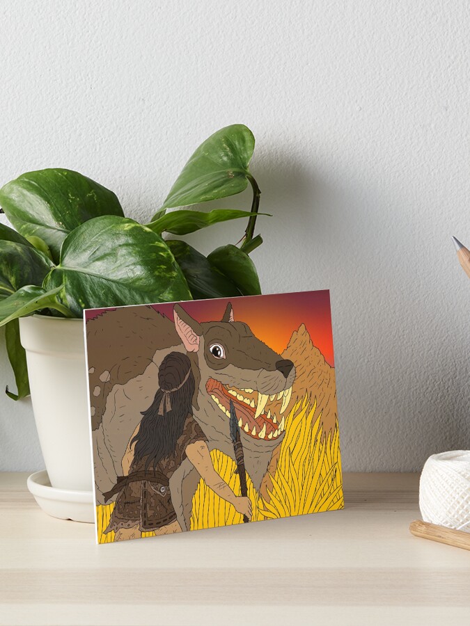 "Entelodont, prehistoric hell pig hunting. " Art Board Print for Sale ...