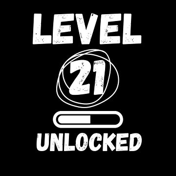 "Level 21 unlocked | 21st birthday | Birthday gift" Greeting Card for ...
