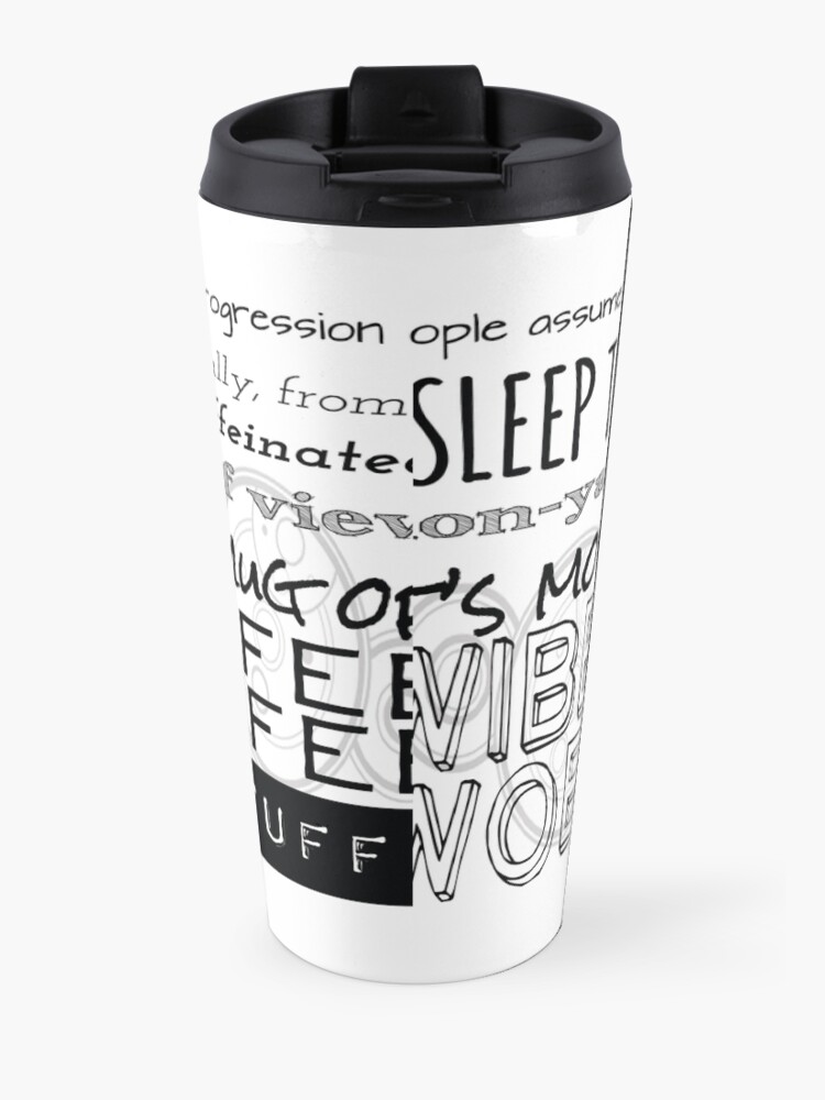 "Wibbly Wobbly Coffee Woffee" Travel Mug by landborne | Redbubble