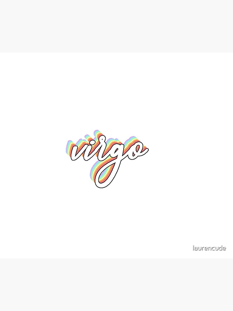 Lámina fotográfica «Rainbow Cursive Virgo Zodiac Sign Vsco Pegatina» de ...