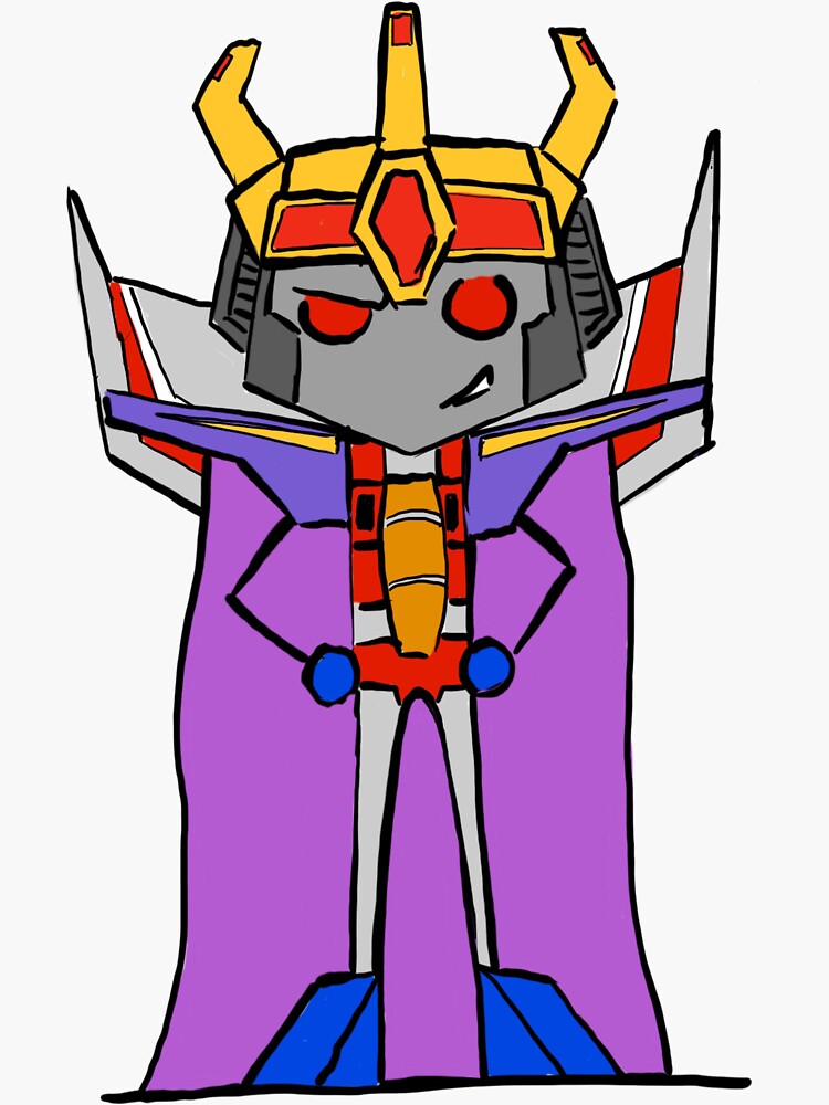 "Coronation Starscream" Sticker for Sale by Bennus | Redbubble