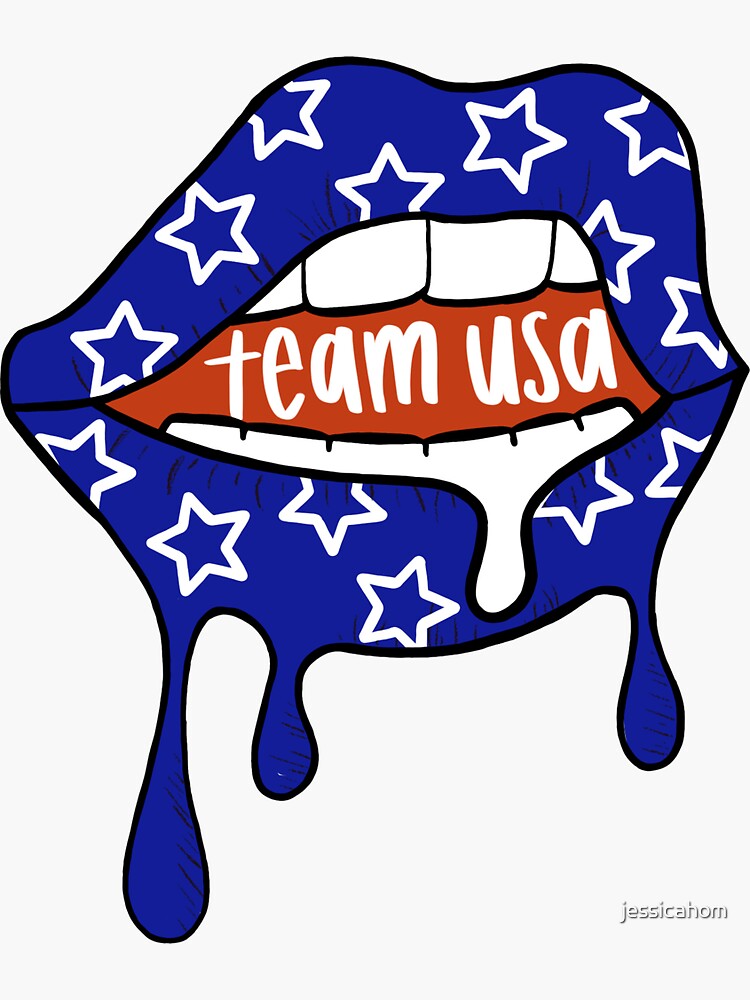 "team usa " Sticker for Sale by jessicahom | Redbubble