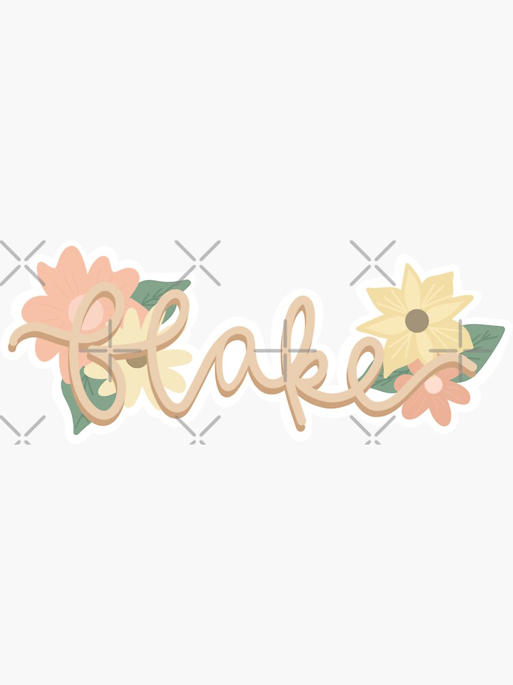 "Blake in Cursive" Sticker for Sale by kaylasbubble | Redbubble