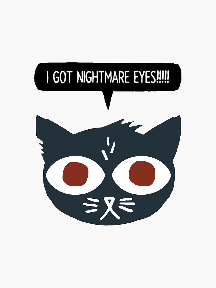 "nightmare eyes!!!!!" Sticker for Sale by xstormy14 | Redbubble