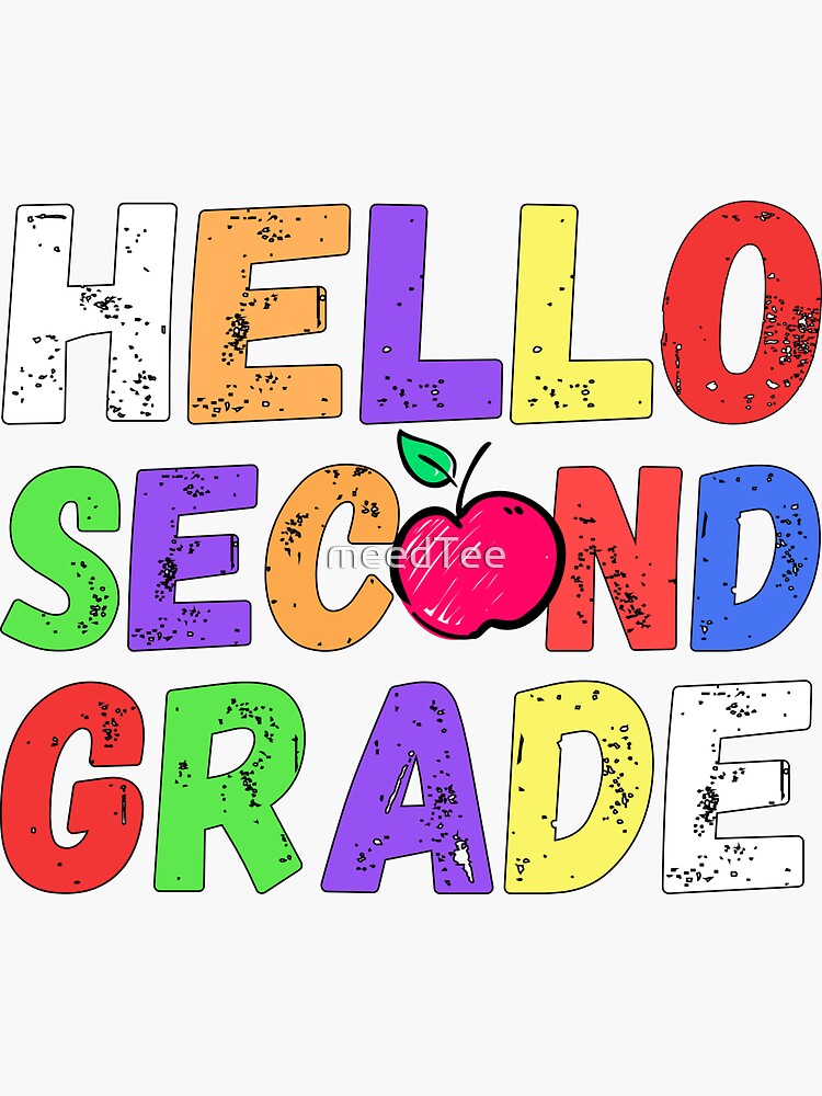Pegatina «Hola segundo grado - Hola segundo grado - Regalo de regreso a ...