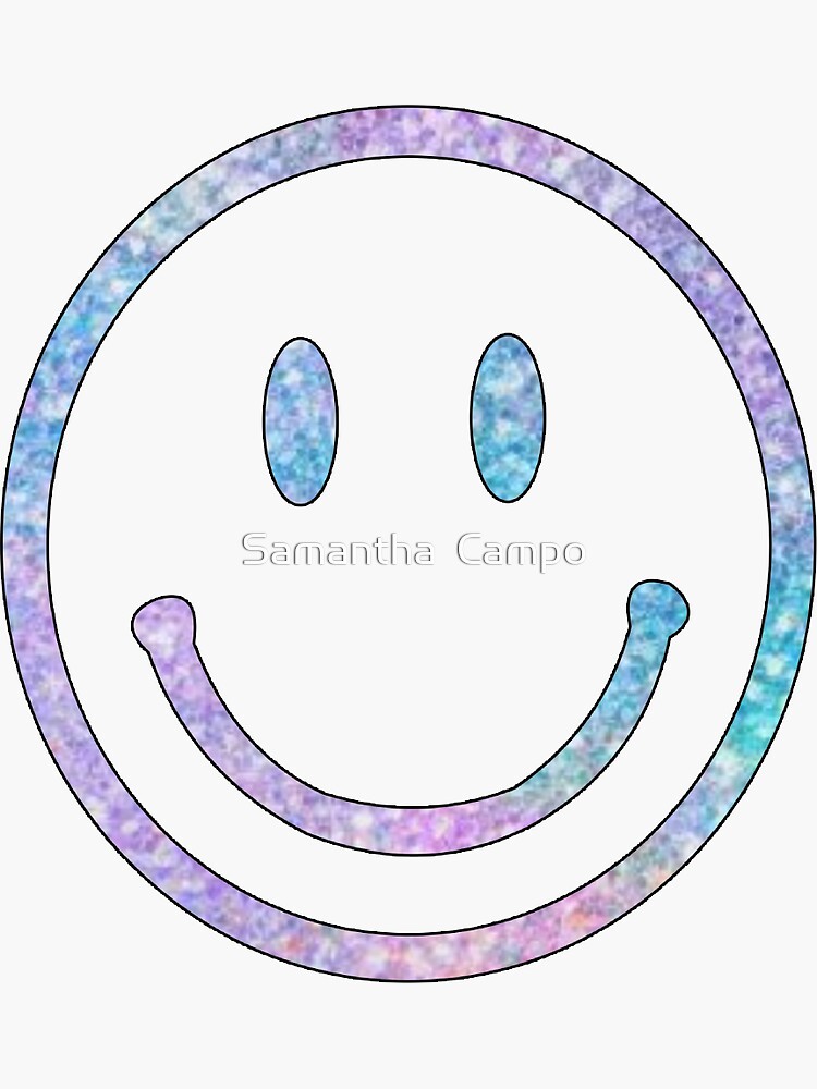 "pastel glitter smiley face" Sticker for Sale by samanthacampo | Redbubble