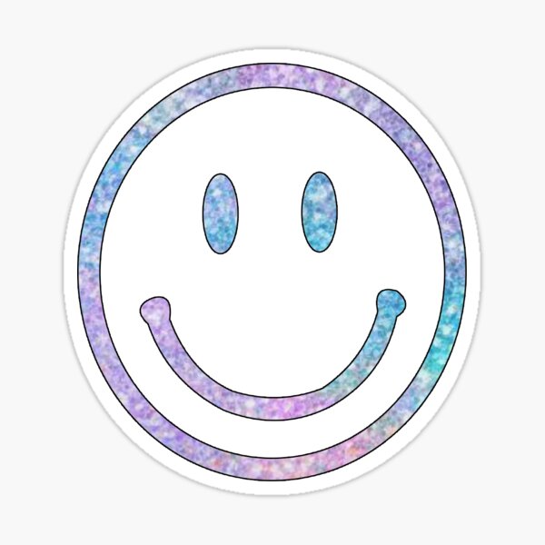 "pastel glitter smiley face" Sticker for Sale by samanthacampo | Redbubble