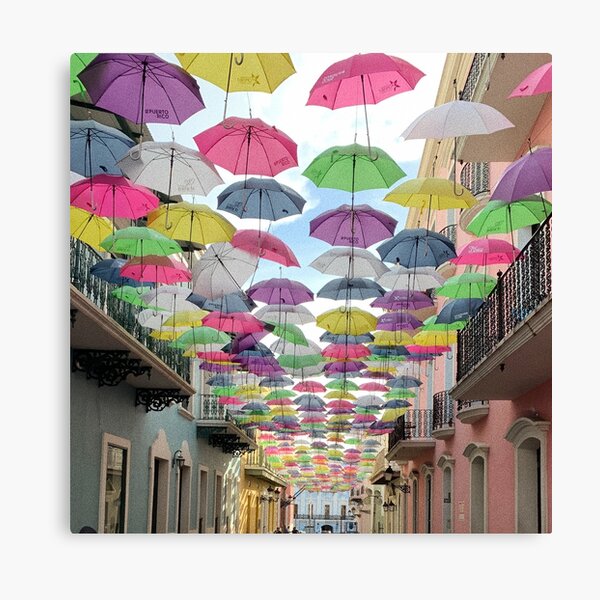 "Floating Colorful Umbrellas of Puerto Rico " Canvas Print for Sale by ...