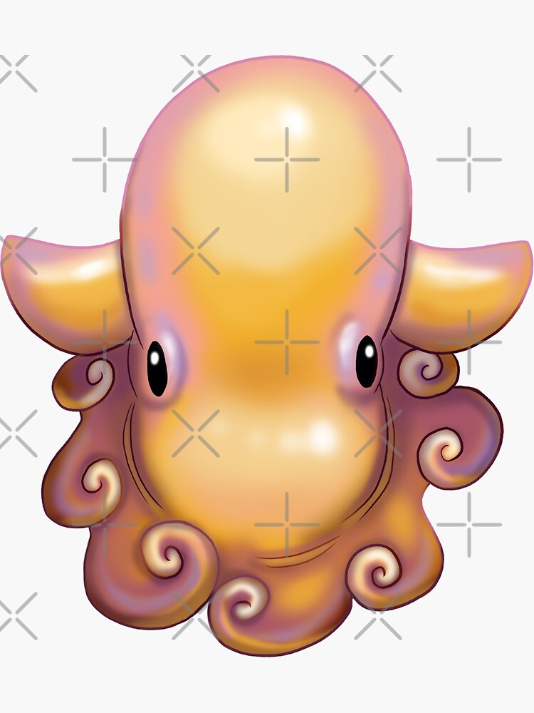 "Dumbo Octopus" Sticker for Sale by Burning Bee Illustration | Redbubble