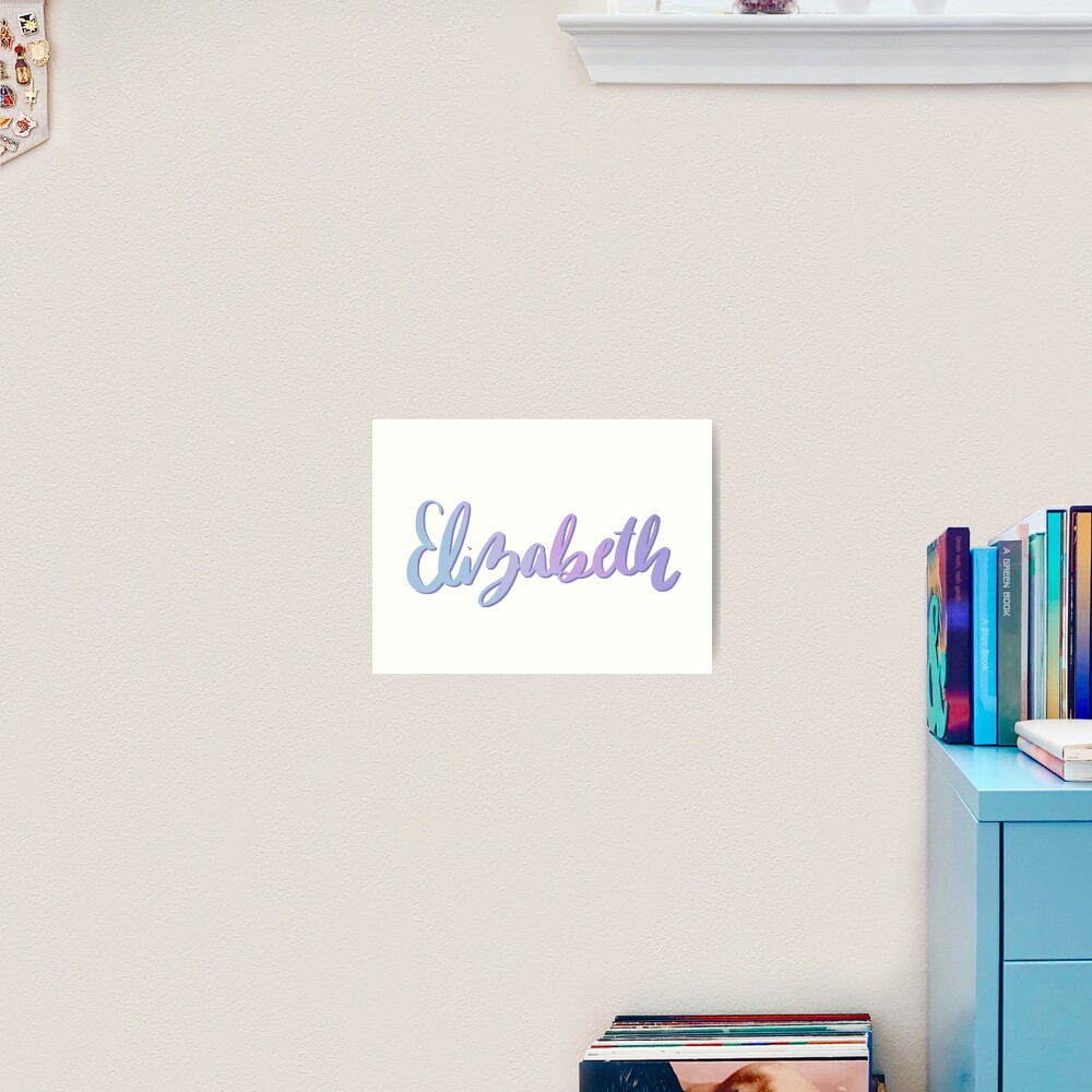"Elizabeth cursive" Sticker for Sale by daisywaid | Redbubble