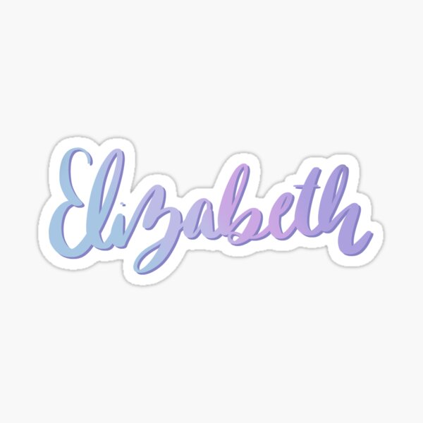 "Elizabeth cursive" Sticker for Sale by daisywaid | Redbubble
