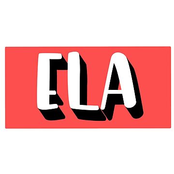 "ELA subject label" Sticker for Sale by Gracebello | Redbubble