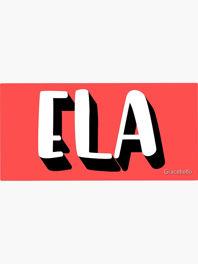 "ELA subject label" Sticker for Sale by Gracebello | Redbubble